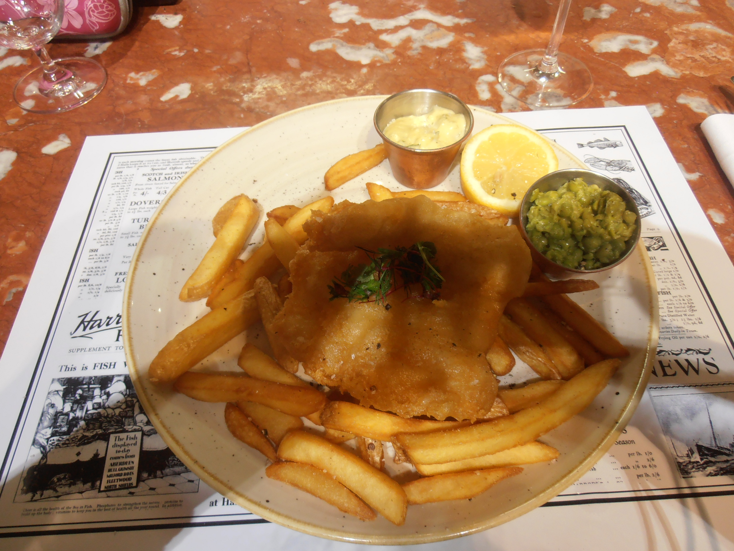 Fish and chips at Harrods – Families of Ireland
